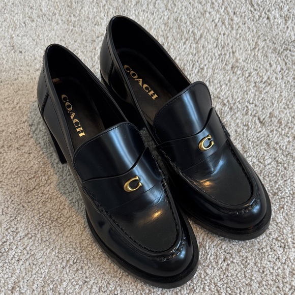 Coach | Shoes | Coach Glossy Platform Slipon Loafers Size | Poshmark